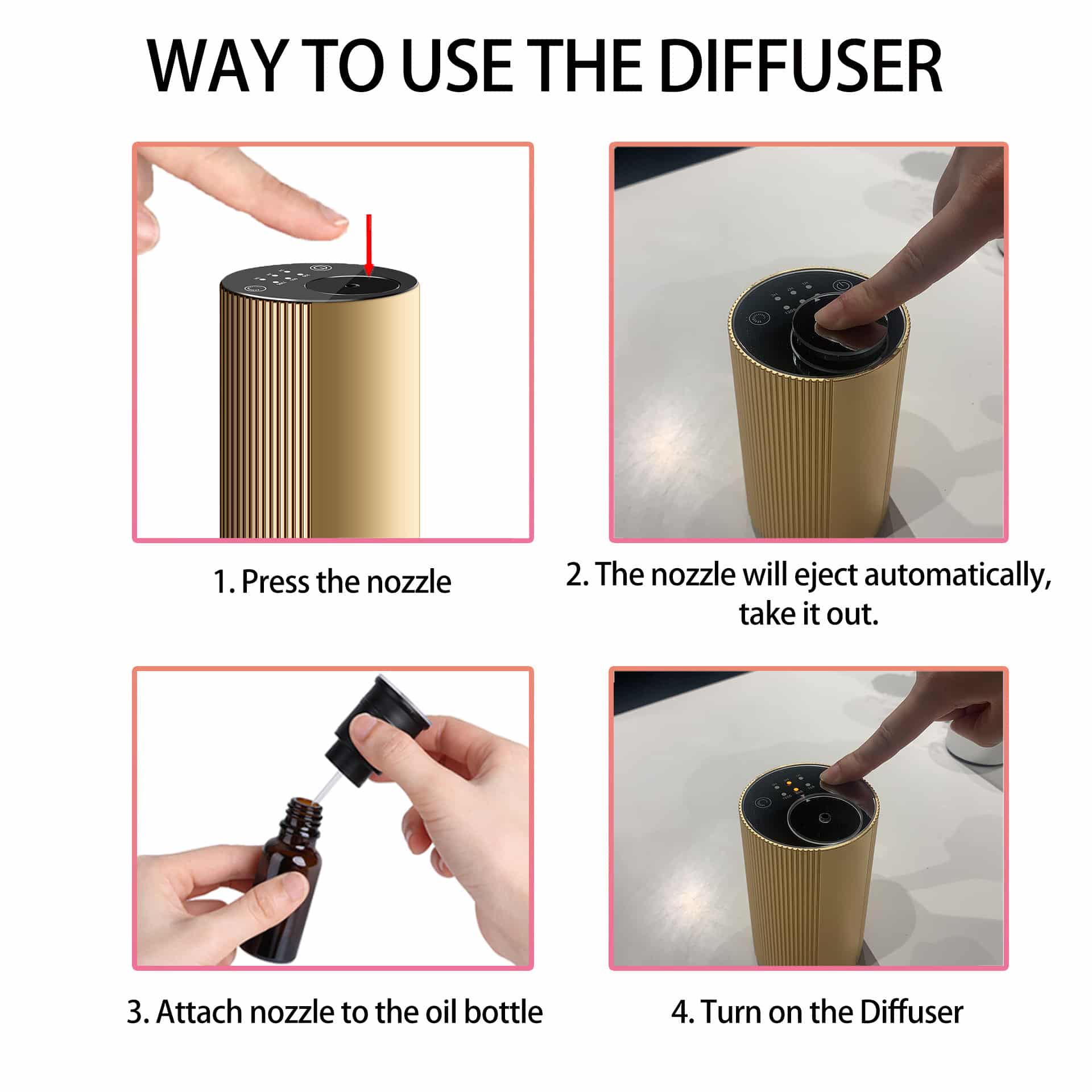 Mini Smart Advanced Rechargeable Nebulizer Portable Car Aroma Diffuser ...